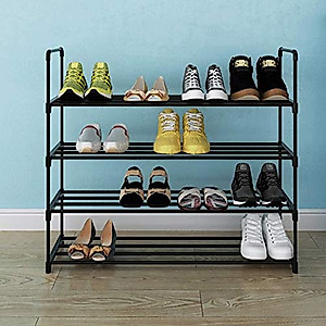 TAZSJG 4 Layers Metal Shoes Rack Home Assemble Modern Strong Bearing Storage Shelf