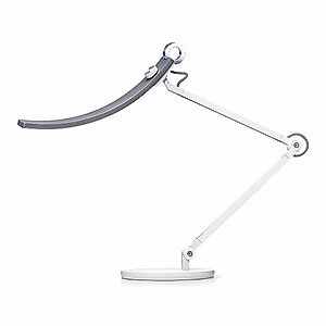 BenQ eReading LED Desk / Task / Swing Arm Lamp: Eye-Care, Auto-Dimming, CRI 95, 13 Color Temperatures, 35” Wide Illumination for Home Office, Bedroom, Living Room (Silver)
