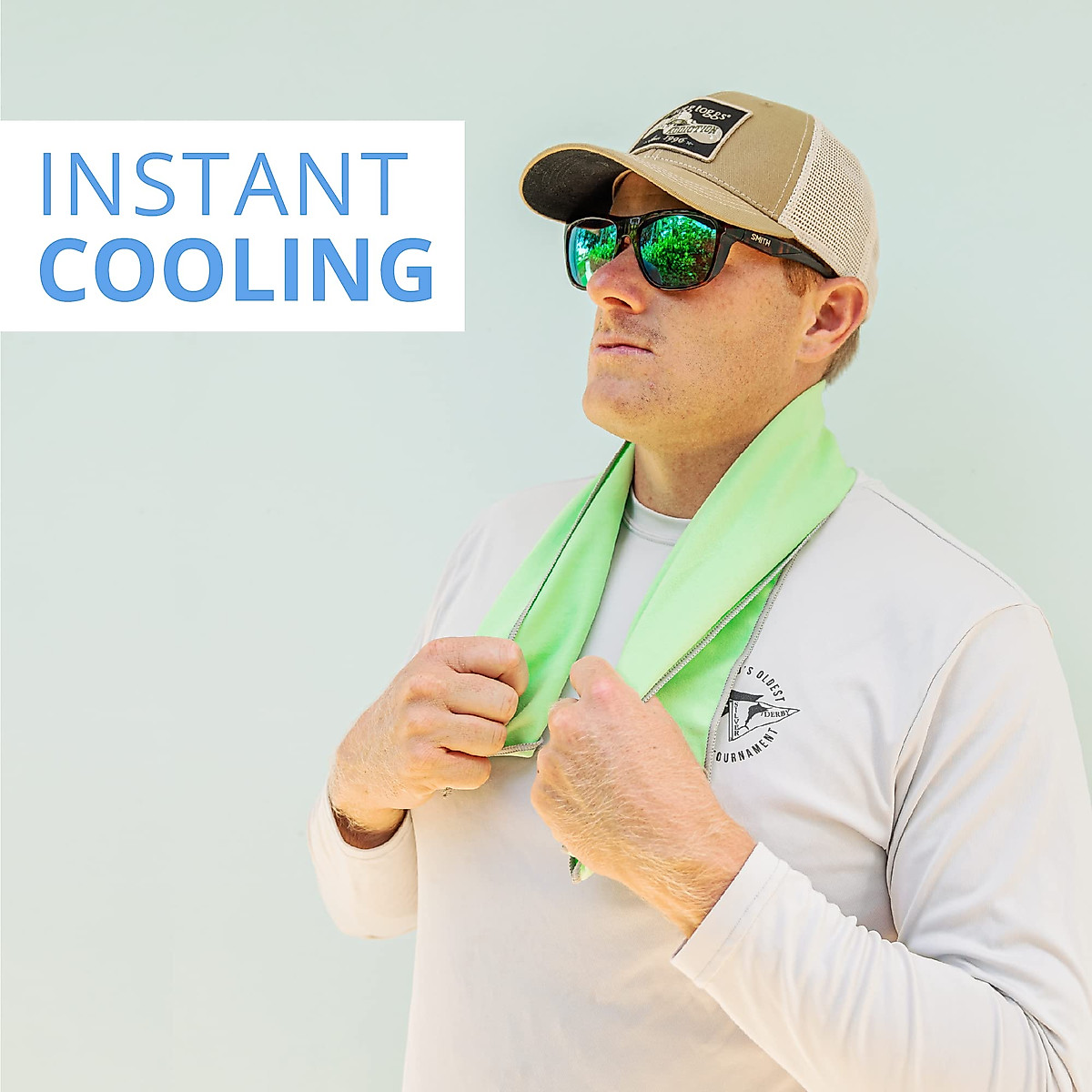 FROGG TOGGS Unisex Adult Chilly Pad Pro Soft Microfiber Instant Cooling Towel, Machine Washable, 33”x10.5”, Black, Standard US