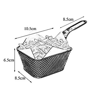 Stainless Steel Chef Basket Mini Fry Baskets Fryer Cooking French Fries Basket