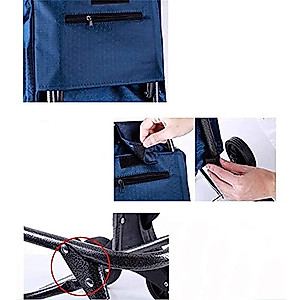 Shopping Trolley on Wheels Multi Function Shopping Cart Small Cart Collapsible Two Rounds Trolley Lever Car Small Trailer Luggage Cart Contains Cloth Bag Storage Hand Trucks,#3 ,
