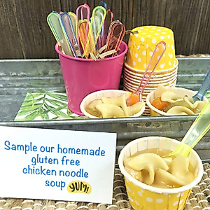 Bulk MINI Candy Nut Paper Cups - Mini Baking Liners - Yellow White Polka Dot - 100 Pack