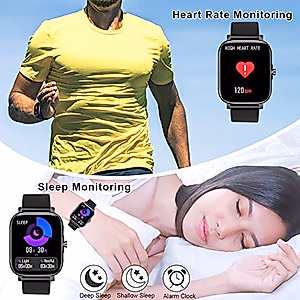 Smart Watch for Men Women 2022, 1.69" inch Fitness Tracker Watch Sport Smartwatch with Heart Rate and Sleep Monitor, IP68 Waterproof Calorie/Step Counter Activity Tracker/Smart Tracker for Android iOS