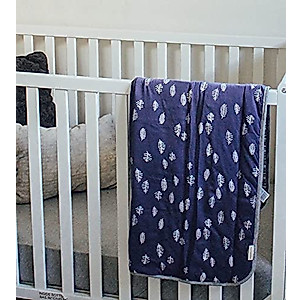 Burts Bees Baby Infant Reversible Blankets 100% Organic Cotton GOTS Certified - On The Road Prints with Quilting Pattern Soft Nursery Blanket with 100% Polyester Fill for Size 30 x 40 Inch