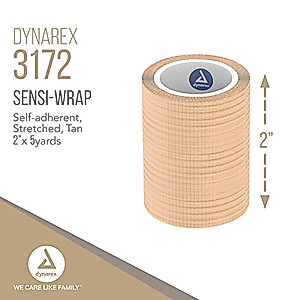 Dynarex Sensi Wrap, Self-Adherent 2" x 5 yds Tan 36/Cs