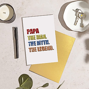 Funny Fathers Day Card, Father Day Gift for Dad, Papa Birthday Card Gift, The Man The Myth The Legend