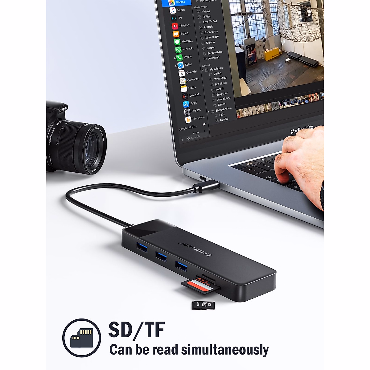 Lemorele USB C Docking Station for Laptop, 10 in 1 Triple Display Monitors Adapter w/4K Dual HDMI, 1080P VGA, 3 USB3.0/2.0, TF/SD 2.0, 3.5mm Audio, 100W PD, for MacBook, HP, Dell, Lenovo, Surface