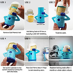Abnaok Angry Mom Microwave Cleaner and Chilly Mama Fridge Deodoriser 2PCS Easily Clean in Minutes for Home or Office with English Manual