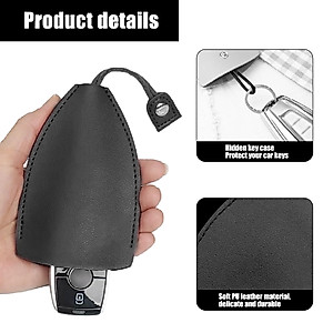 Hawyet 2 Pack Car Key Protection Case, PU Leather Pull-Out Remote Control Storage Bag, Universal for Most Car Models (Black)
