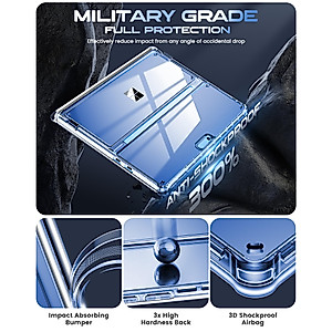 INFILAND Microsoft Surface Pro 11 AI/10/9 5G Case 13 Inch 2022, Full Crystal Clear [Anti-Yellowing] All-in-one Protection Shell Cover, Work with Type Cover Keyboard & Surface Slim Pen 2, Bayer Clear