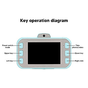 Kids Digital Camera, Mini Camera with 3.5 Inch 1080P Dual Lens, 20MP HD Small Kids Selfie Camera, for Girls and Boys 3 to 10 (Blue)