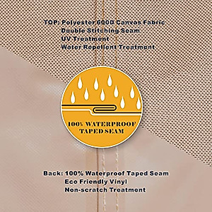 ULTCOVER Waterproof Patio Lounge Chair Cover Heavy Duty Outdoor Chaise Lounge Covers 2 Pack - 76L x 32W x 32H inch