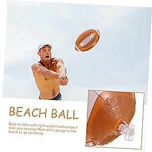 CLISPEED 3 Sets Inflatable Beach Ball Giant Inflatable Ball Summer Decorations for Outside Beach Toy Inflatable Water Balls Football Toys for Kids Inflatable Rugby Toys Ball Toy for Kids