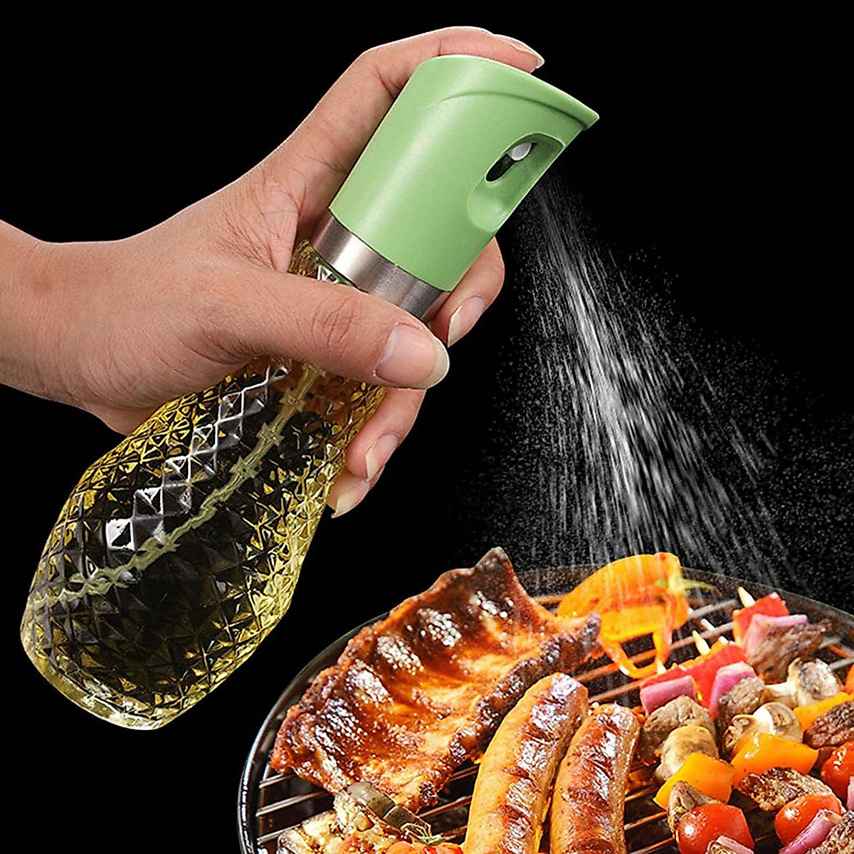 YUAB Oil Sprayer for Cooking, 260ml Olive Oil Sprayer Mister, Olive Oil Spray Bottle, Kitchen Gadgets Accessories for, Oil Spritzer, for Salad, Baking, Frying, BBQ