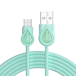 BGNTBUK Phone Chargers for Android 2PCS 1m 3A Silicone Data Cable Mobile Phone Color Fast Charging Line Liquid Soft Plastic Flash Charging Cable Test Light