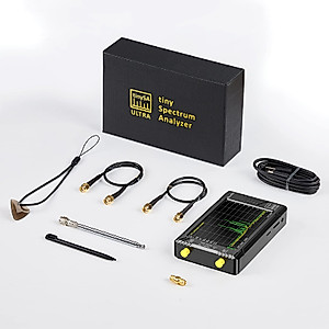 SeeSii TinySA Ultra Spectrum Analyzer, 4.0 Inch 100kHz to 5.3GHz Handheld Tiny Frequency Analyzer with 32Gb Card, 2-in-1 Signal Generator 100kHz to 800MHz MF/HF/VHF UHF Input,V0.4.5.1,2024 Upgraded
