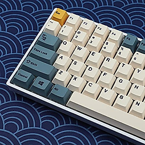 145 Apricot Yellow Dye-Sub Mac Keycaps Thick PBT Cherry Profile Key caps for TKL 61 64 68 75 87 96 104 108 GMMK MX Mechanical Keyboard