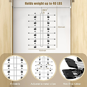 6 Tier Skirt Hangers Space Saving,2 Pack Pants Skirts Hangers with Clips for Women Closet,Non Slip Closet Organizer and Storage Multi Clothes Shorts Hanger Organization Dorm Room Essentials