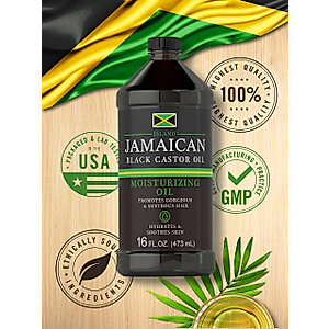 Carlyle Jamaican Black Castor Oil 16oz | Nourish Hair, Skin, and Nails | All Natural Hypoallergenic Conditioner