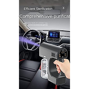 GD-09 Handheld Spray Gun Human Body Induction Atomization Home car Hotel Automatic Nano Spray Gun Disinfection Atomization Disinfection Sprayer, Suitable for Home, Office, Garden, Gym, School-White