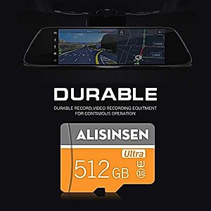 512GB Micro SD Card with Sd Adapter 512GB Memory Cards for Camera (Class 10 High Speed), TF Memory Card for Phone Computer Game Console, Dash Cam, CaHZorder, Surveillance, Drone(512GB)