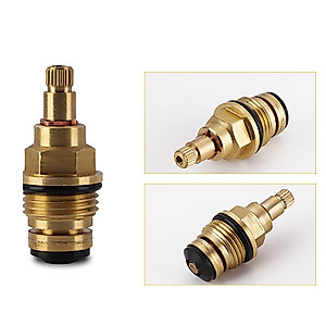 WEISUYUUS Faucet Cartridge Brass Slow Opening Spool Tap Valves Spool Faucet Hot and Cold Water Spool Tap Valves Cores Faucet Parts