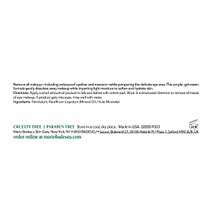 Mario Badescu Eye Makeup Remover Cream - Gentle, Non-Irritating Gel-Cream Waterproof Liner and Mascara Remover - Safe for Contact Lens Wearer - Vegan Skin Care Makeup Cleanser, 4 Oz