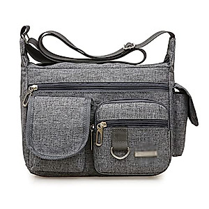 ZSEDP Men's Messenger Bag Oxford Waterproof Shoulder Bag Fashion Business Multi Pocket Handbag Men Casual Crossbody Bags