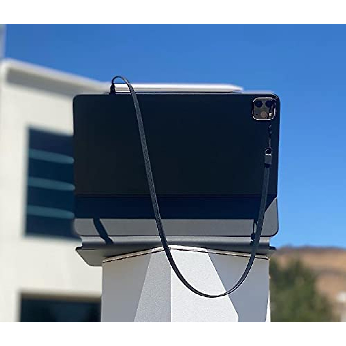 ZoopLoop Black Silicone Scratchproof 20.75in Tether for Digital Electronic Styluses (Diameter Range: 0.27-0.37in) - Secure Stylus to Tablet Case - Tablet Pencil Holder Accessory