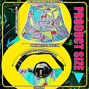 Xtinmee 6 Pcs 80s 90s Costume Hip Hop Outfit Set for Men Funny Rapper Rocker DJ Accessories Kit for Halloween Cosplay Party (Green,Large)