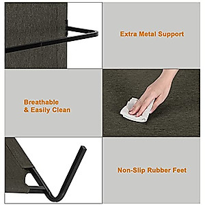 Elevated Dog Bed, Cooling Outdoor Raised Dog Pet Cot for Small Dogs Portable Waterproof Puppy Cots Beds with Washable Mesh for Indoor, Outdoor, 44in, Dark Brown