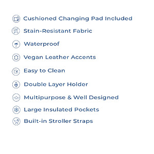 GISEMAI ‎Phoenix Diaper Bag Backpack & Cushioned Changing Pad