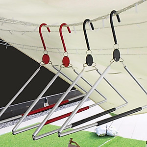 BETTERALL Foldable Hangers for Travel 3 Pack, Travel Hangers Foldable for Suitcase, Light Folding Hangers, Foldable Coat Hanger, Portable Hangers, for Business Trip, Caravan, Hotel, Red