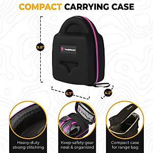 TradeSmart All-in-One Shooting Ear Protection - Comfort+ NRR 28 Earmuffs, Glasses & Earplugs + Carry Case