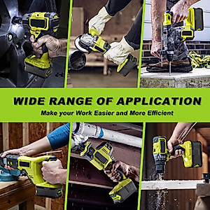 2Pack 6.0Ah Replacement for Ryobi 18V Battery and Charger Combo Replacement for Ryobi 18V Lithium P102 P103 P104 P105 P107 P109 P108 P190 P122 Cordless Tools Battery and P117 Charger