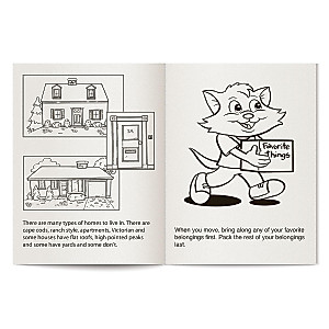 ZOCO - My New Home - Kids Coloring Books (25 Bulk Pack, Without Crayons) - Moving is Fun, Real Estate Agent Supplies, Realtor Gifts for Kids - Games, Puzzles, Activities