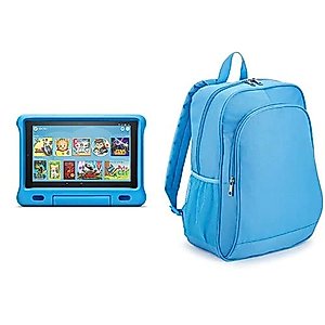 Fire HD 10 Kids Tablet 32GB Blue with Amazon Exclusive Kids Tablet Backpack, Blue