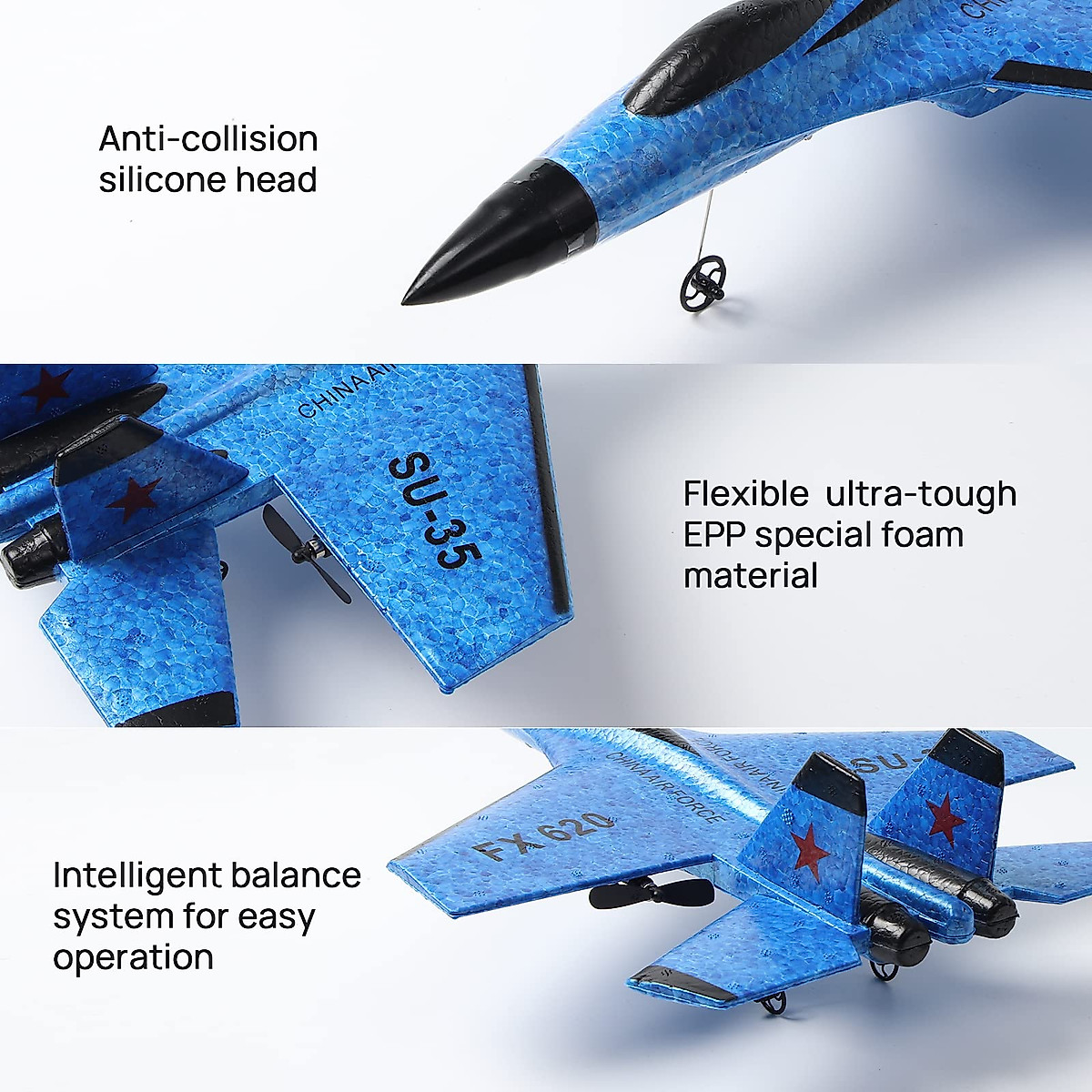 BEHORSE Remote Control Airplane RC Plane 2 Channel Remote Control Airplane Ready to Fly, 2.4GHz Easy to Control RC Glider Plane for Kids