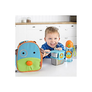 Skip Hop Toddler Stainless Steel Lunch Box Kit, Zoo, Dog