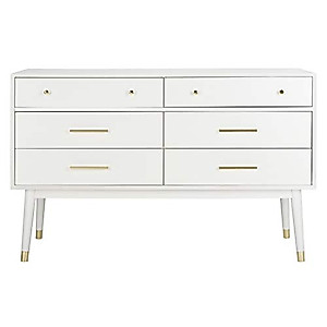 Safavieh Couture Home Madden Modern Retro White 6-drawer Dresser