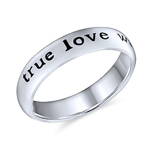 Bling Jewelry True Love Waits Sterling Silver Purity Ring,Size:5