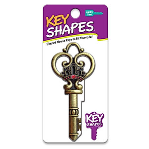 Lucky Line Key Shapes,Medieval SKELETON KEY - House Key Blank, KW1/11, 1 key (B146K)
