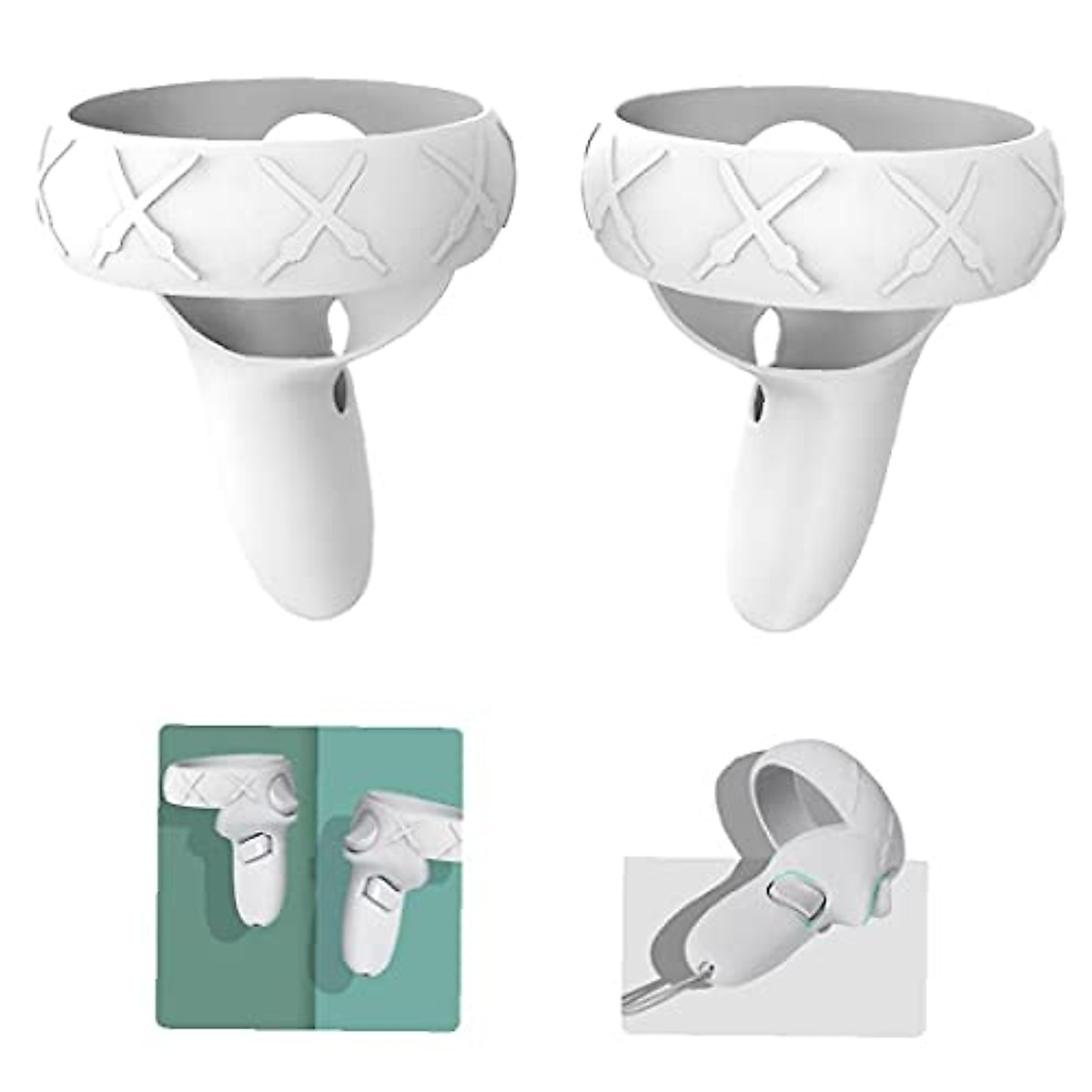 Touch Controller Grip Cover for Oculus Quest Quest 2 Anti-Throw Handle Protective Sleeve 1Pair