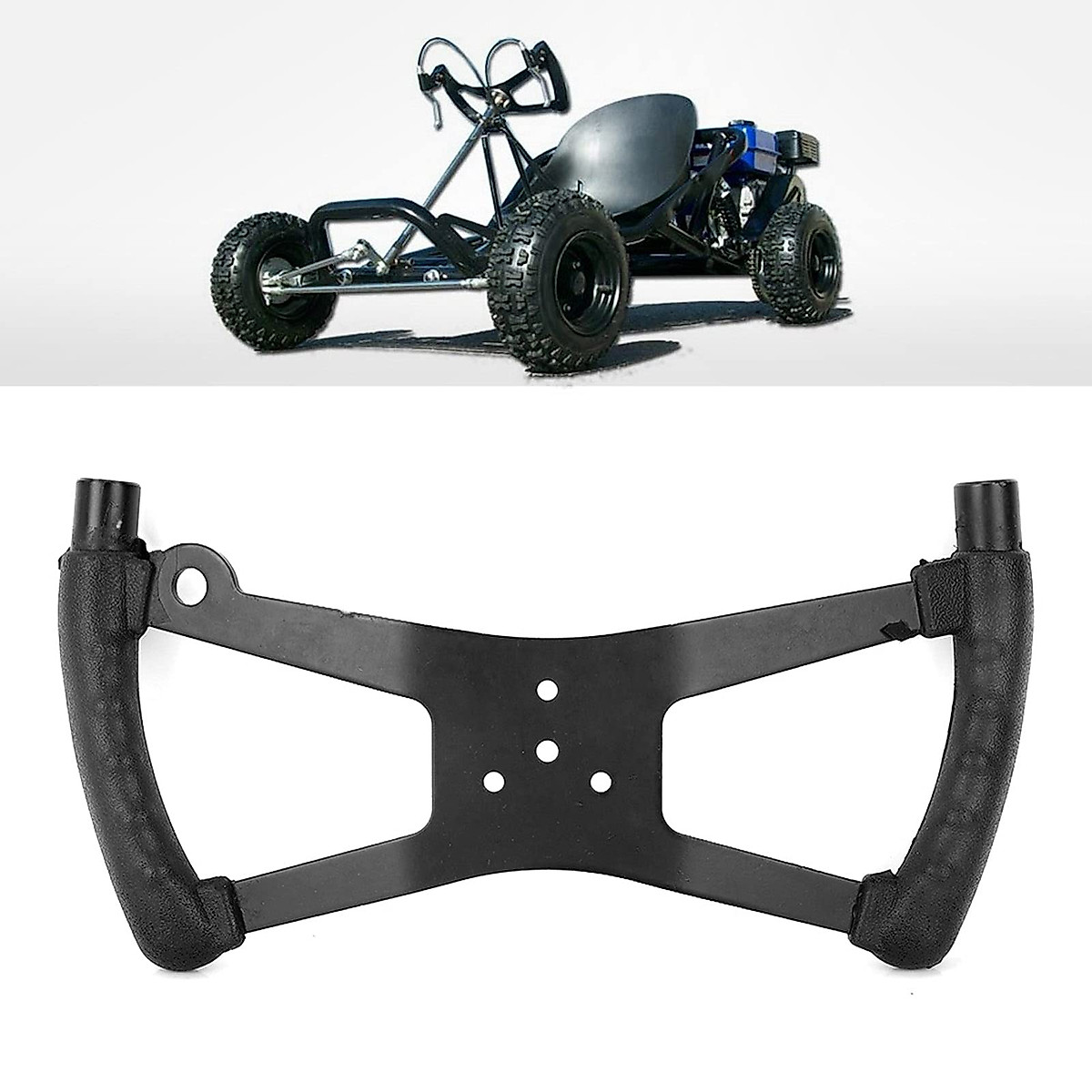 Qiilu Butterfly H Metal Sport Kart Racing Steering Wheel