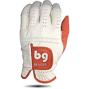BG Bender Golf Glove | Wear On Left | (Orange, Mens XL)
