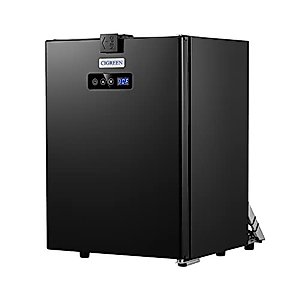 CIGREEN 12 Volt Refrigerator RV Refrigerator Built-in Fridge Compressor Refrigerator Mini Fridge with Freezer for Apartment Office Boat Yacht RV Caravan (Black Alloy, 40L)