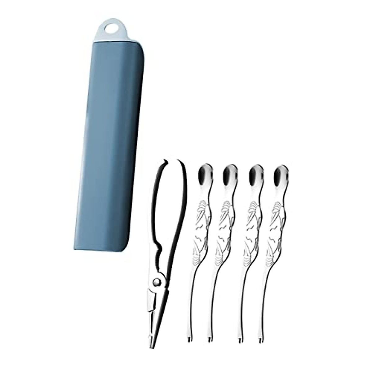 DOITOOL Crab Eating Tool Stainless Steel Bottle Opener Nut Seafood Tools Lobster Claw Shrimp Deveiner Spoon Crab Tools Crab Opening Tools Crab Eating Tools Household Set Home Tools