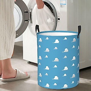 Aimeryup Cloud Laundry Basket Hamper Dirty Clothes Hamper For Laundry Waterproof Laundry Baskets with Handles Storage Basket for Toys Clothes Organizer Bedroom Decor, Small