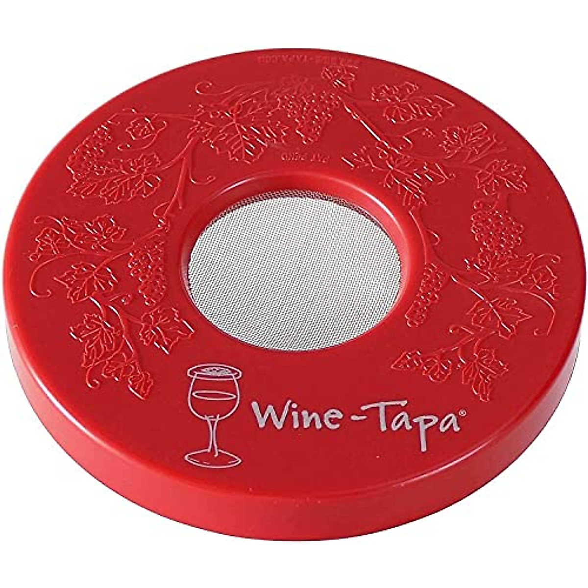 Wine Tapa Drinking Glass Covers- Keep Bugs Away from Wine Glasses Outdoors - Use as Cover for Coffee Mugs, Soda Cans, and Drinking Glasses, Set of 4 No Spill Drink Covers (Kissable)