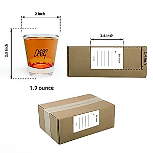 KOECTWYM Shot Glass,8 Pack party Shot Glasses, Shot Glass printed with 8 funny phrase as 21st Birthday Gift,1.9 Oz Shot Glass